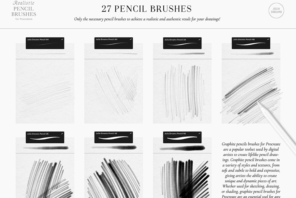 Realistic Pencil Procreate Brushes – Stock Art World