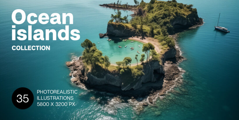 Ocean Island Graphics Pack – Stock Art World