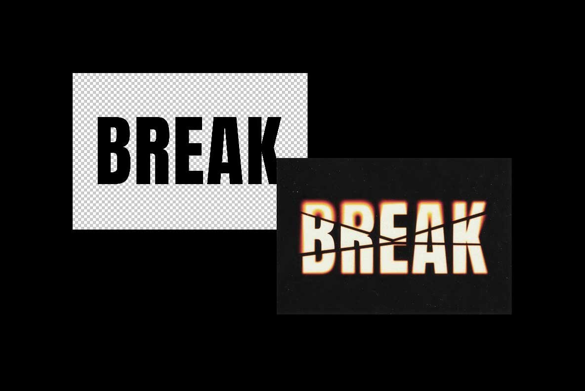 Broken Blur Text Effect – Stock Art World